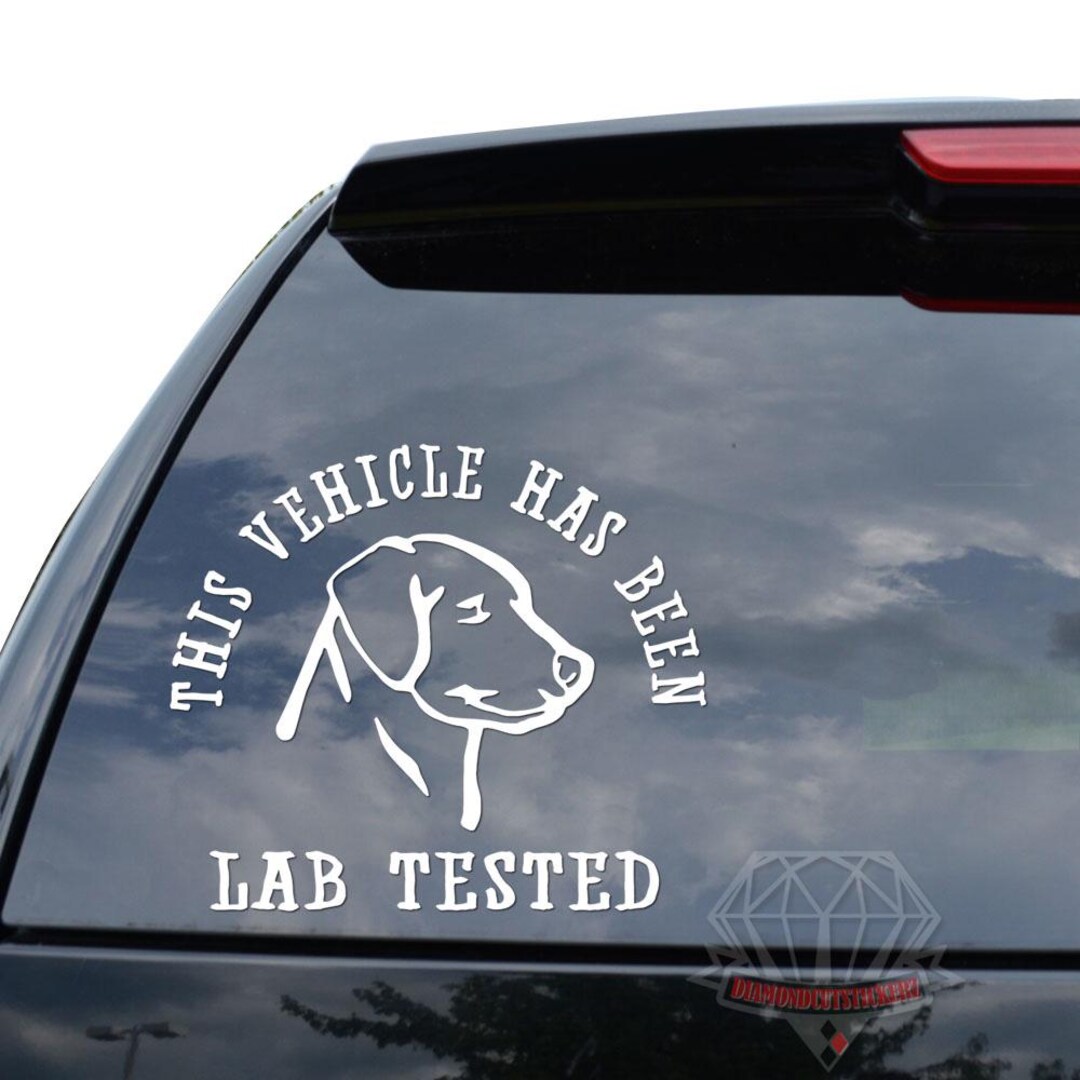 This Vehicle Has Been Lab Tested Labrador Dog Hunting Sticker Decal for ...