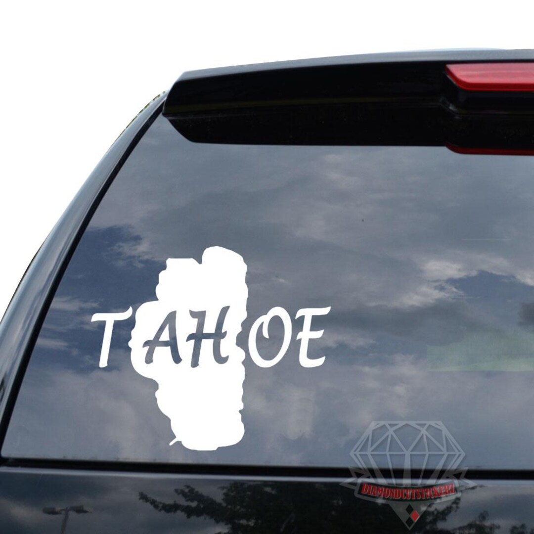 Lake Tahoe Map Outline California Nevada Sticker Decal for Car Truck ...
