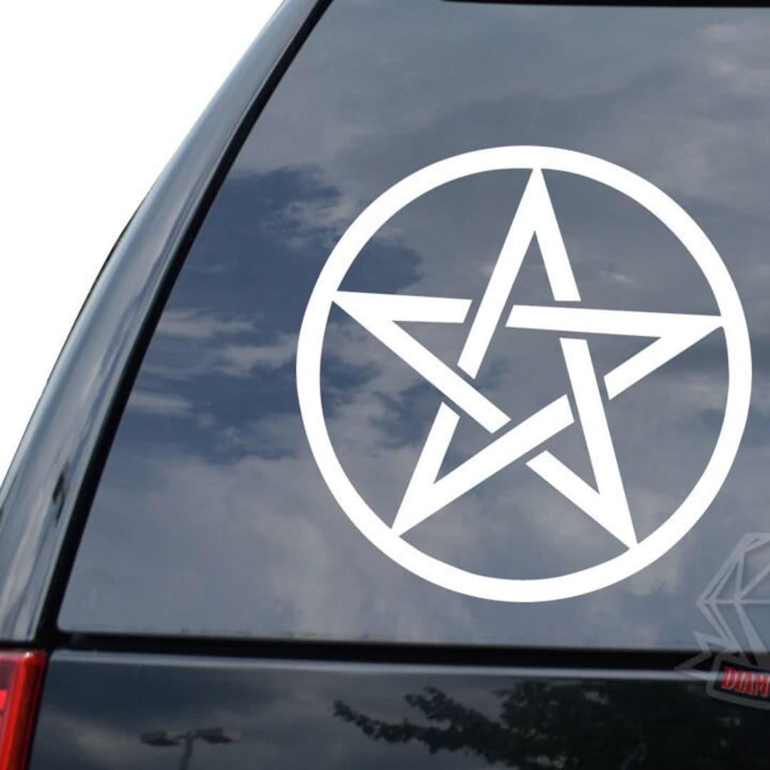 Pentagram Satanic Symbol Sticker Decal for Car Truck Motorcycle Window ...