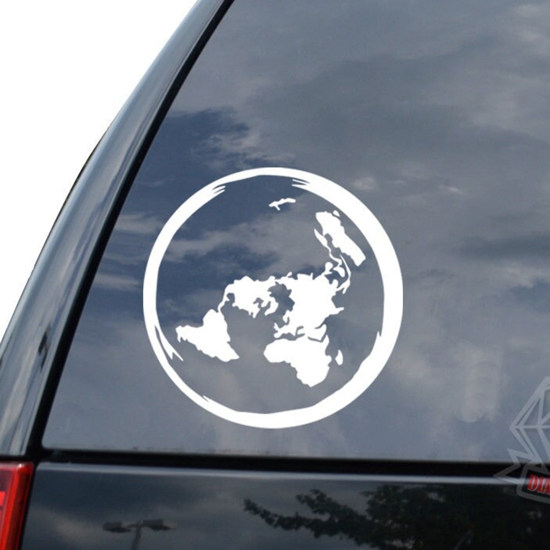Planet Earth Flat World Map Sticker Decal for Car Truck Motorcycle ...
