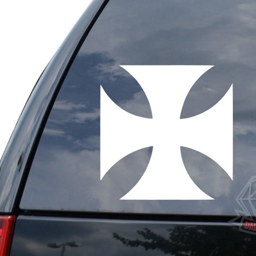 Maltese Iron Cross Knight Templar Christian Medieval Sticker Decal for ...