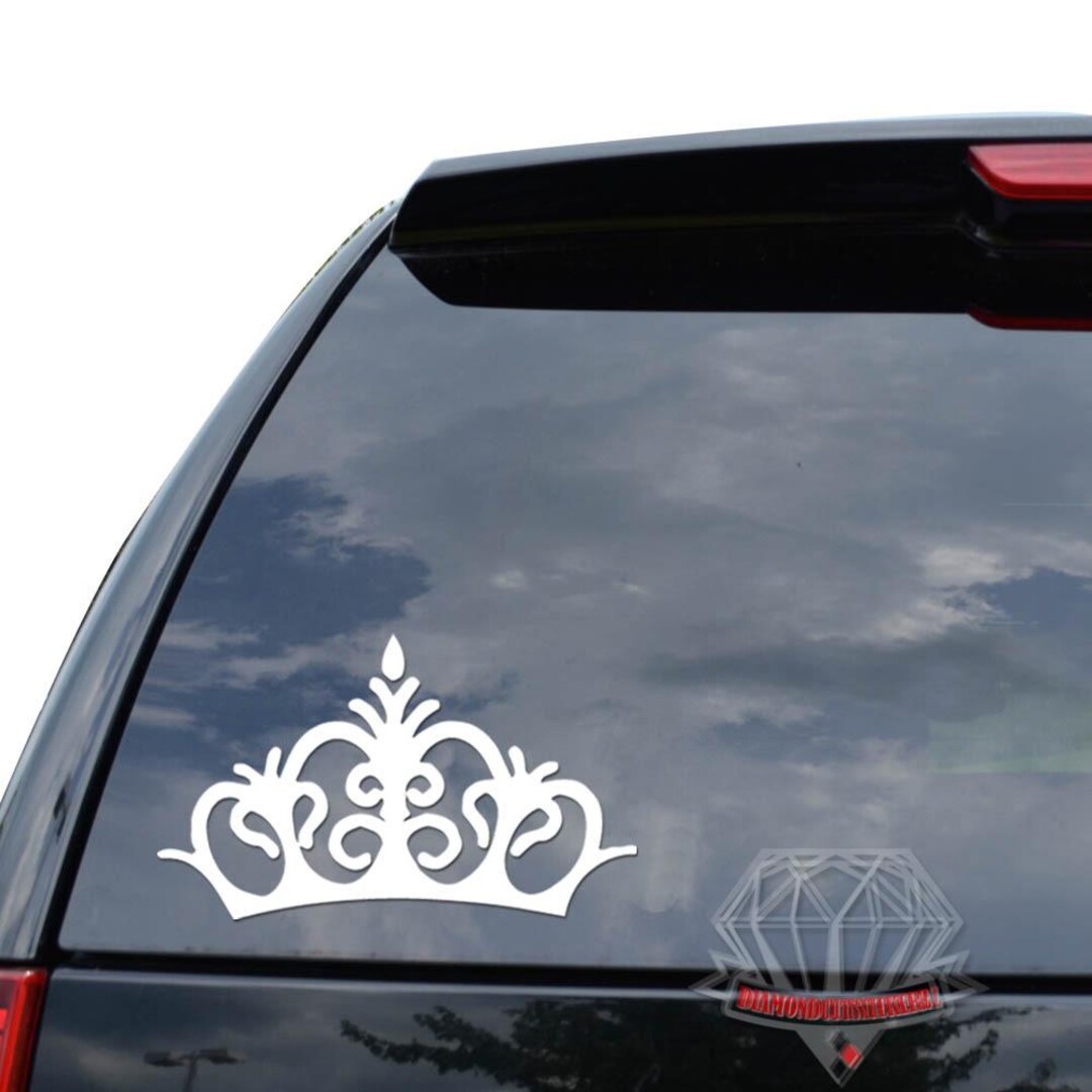 Crown Tiara Princess Crown Head Sticker Decal for Car Truck Motorcycle ...