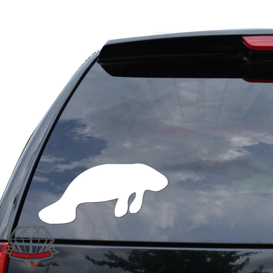 Manatee Manny Sea Ocean Animal Sticker Decal for Car Truck Motorcycle ...