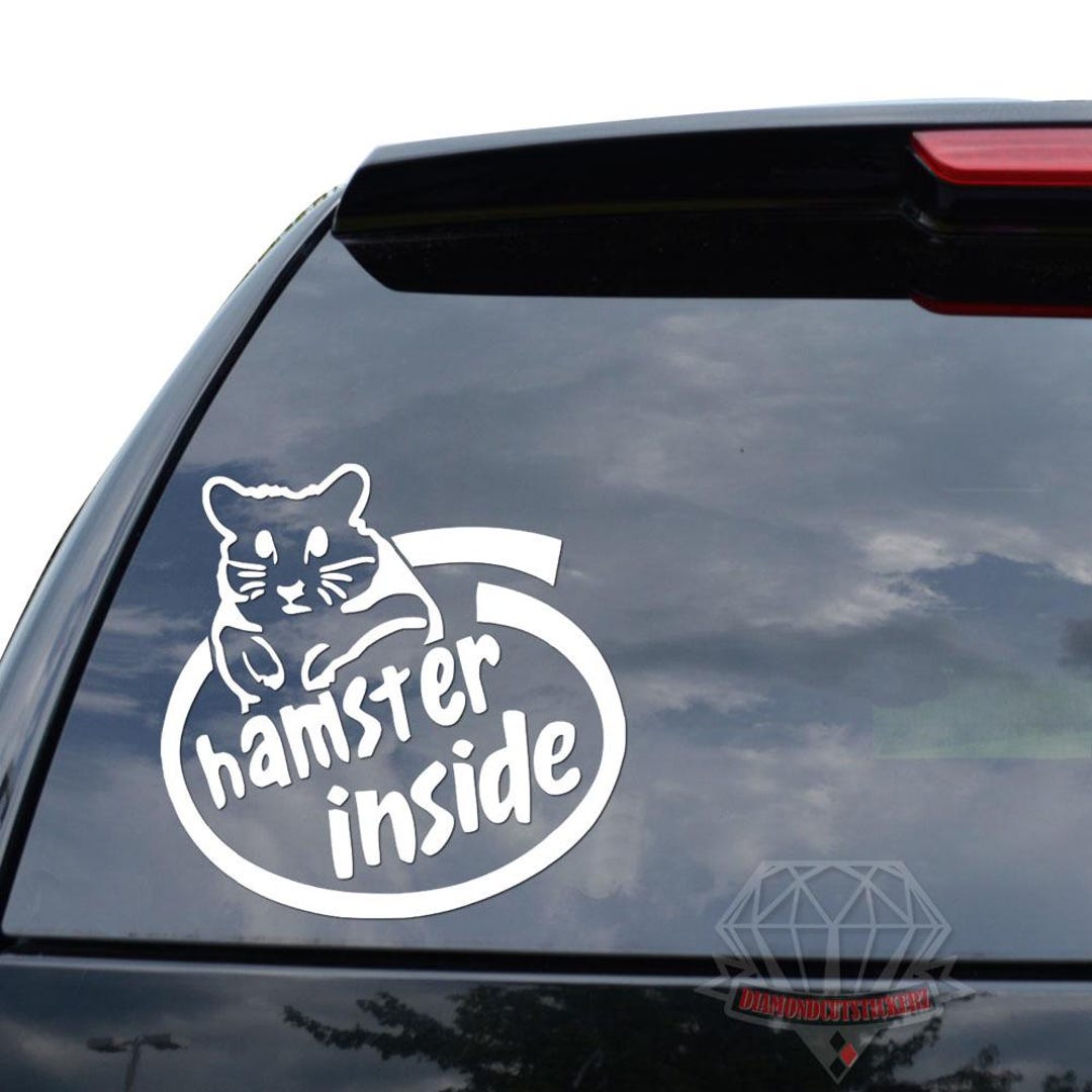 Hamster Inside Engine Funny JDM Japanese Motorsports Racing Sticker ...