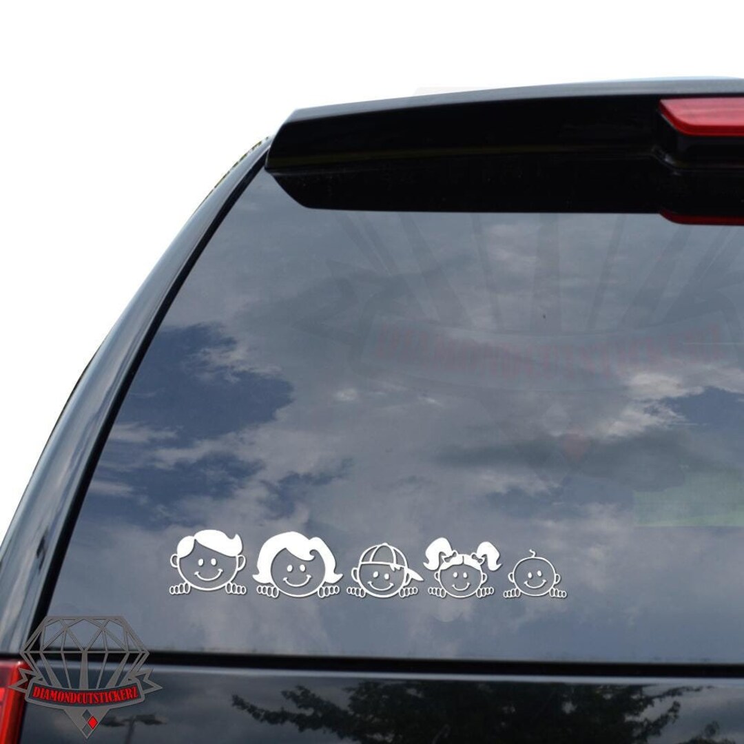 Stick Figure Family Sticker Decal for Car Truck Motorcycle Window ...