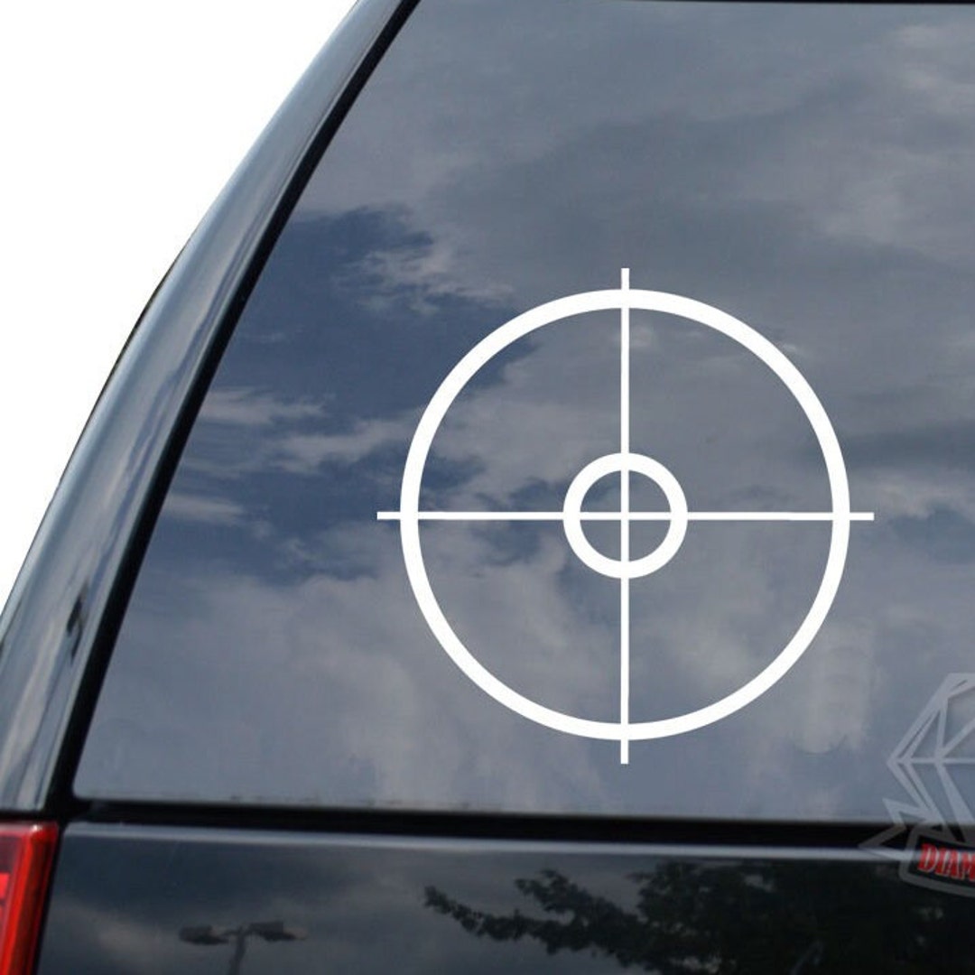 Scope Crosshairs Target Sniper Hunting Rifle US Military Sticker Decal ...