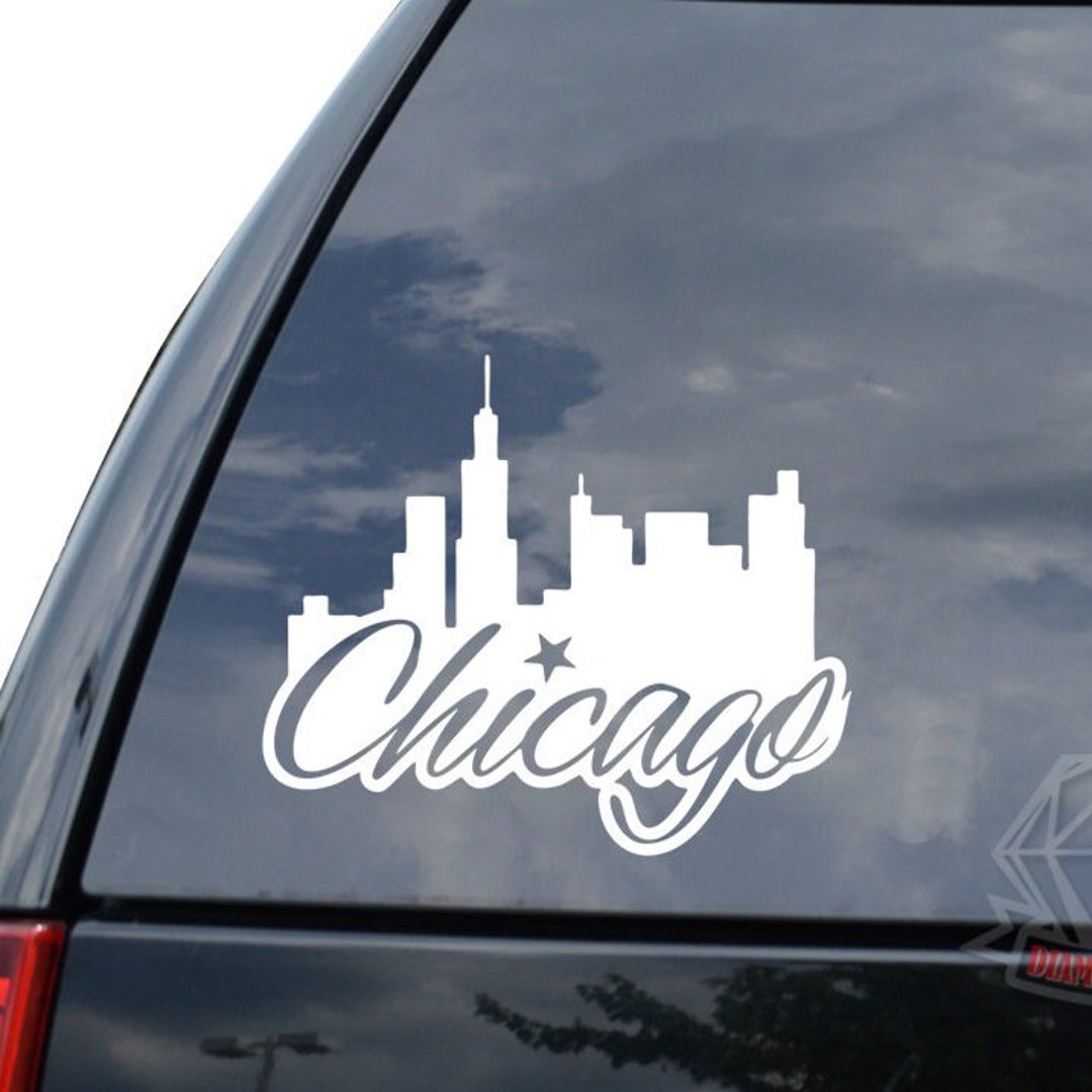 Chicago City Skyline Landscape Skyscraper Sticker Decal for Car Truck ...