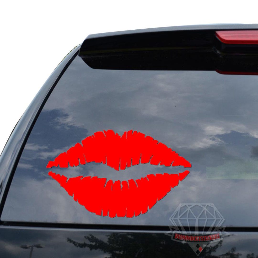 Sexy Girl Lips Kiss Kissing Sticker Decal #2 for Car Truck Motorcycle ...