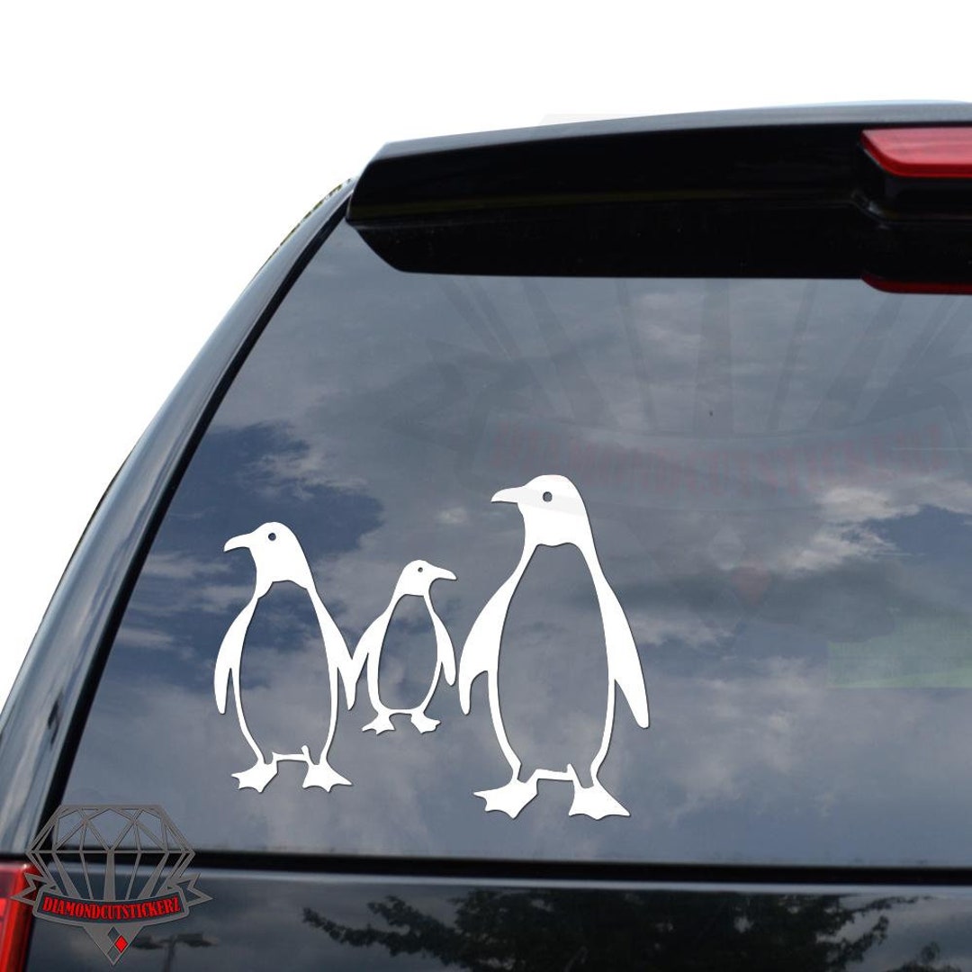 Penguin Family Bird Snow Winter Sticker Decal for Car Truck Motorcycle ...