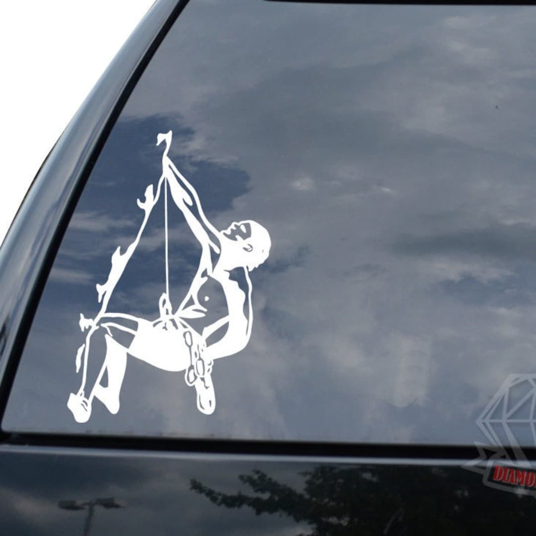 Rock Mountain Climbing Climber Sticker Decal for Car Truck Motorcycle ...
