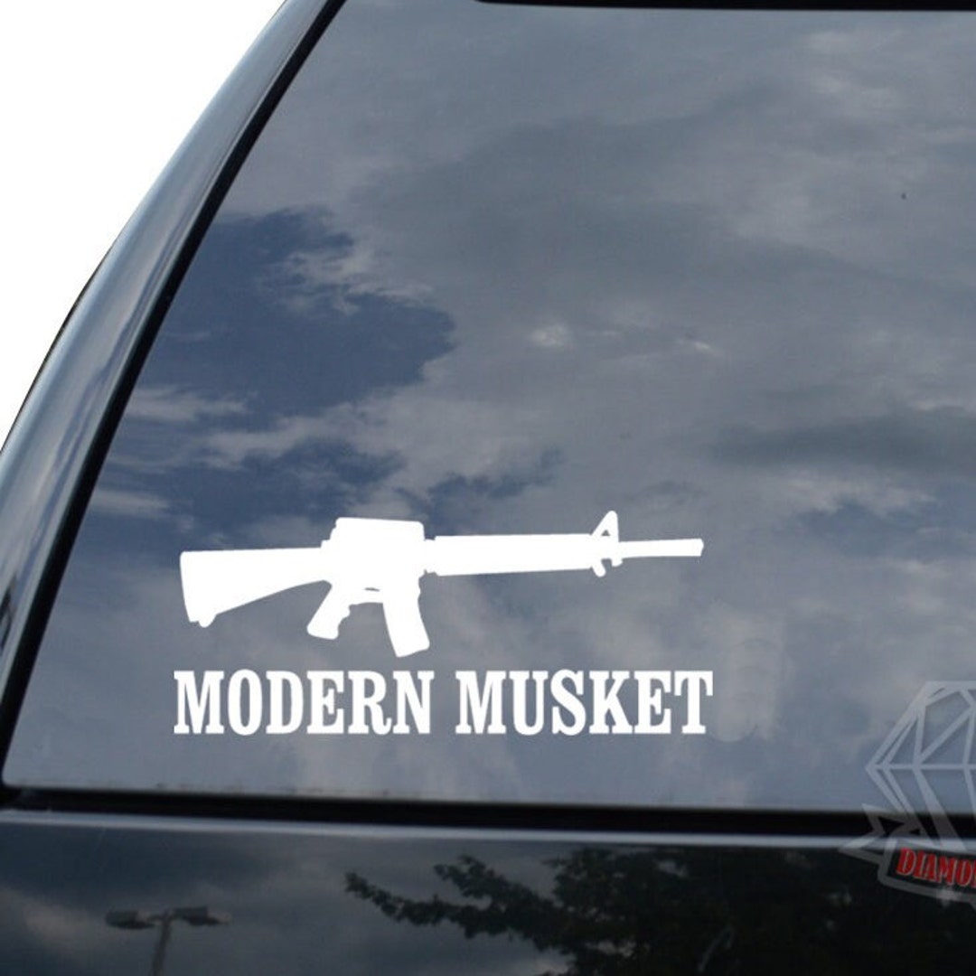 Modern Musket AR-15 Assault Rifle Gun Bullet Ammo Sticker Decal for Car ...