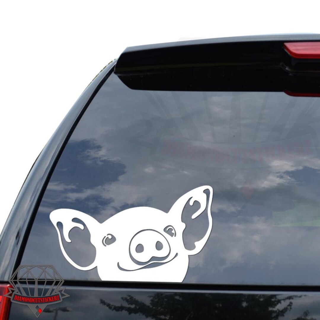 Cute Little Piggy Goes Oink Pig Hog Farm Farmer Sticker Decal for Car ...