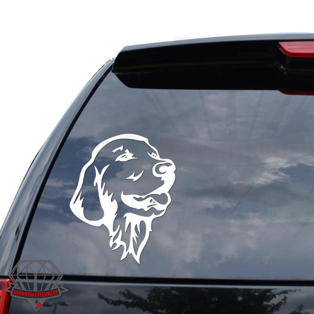 Golden Retriever Hunting Dog Head Pet Sticker Decal for Car Truck ...