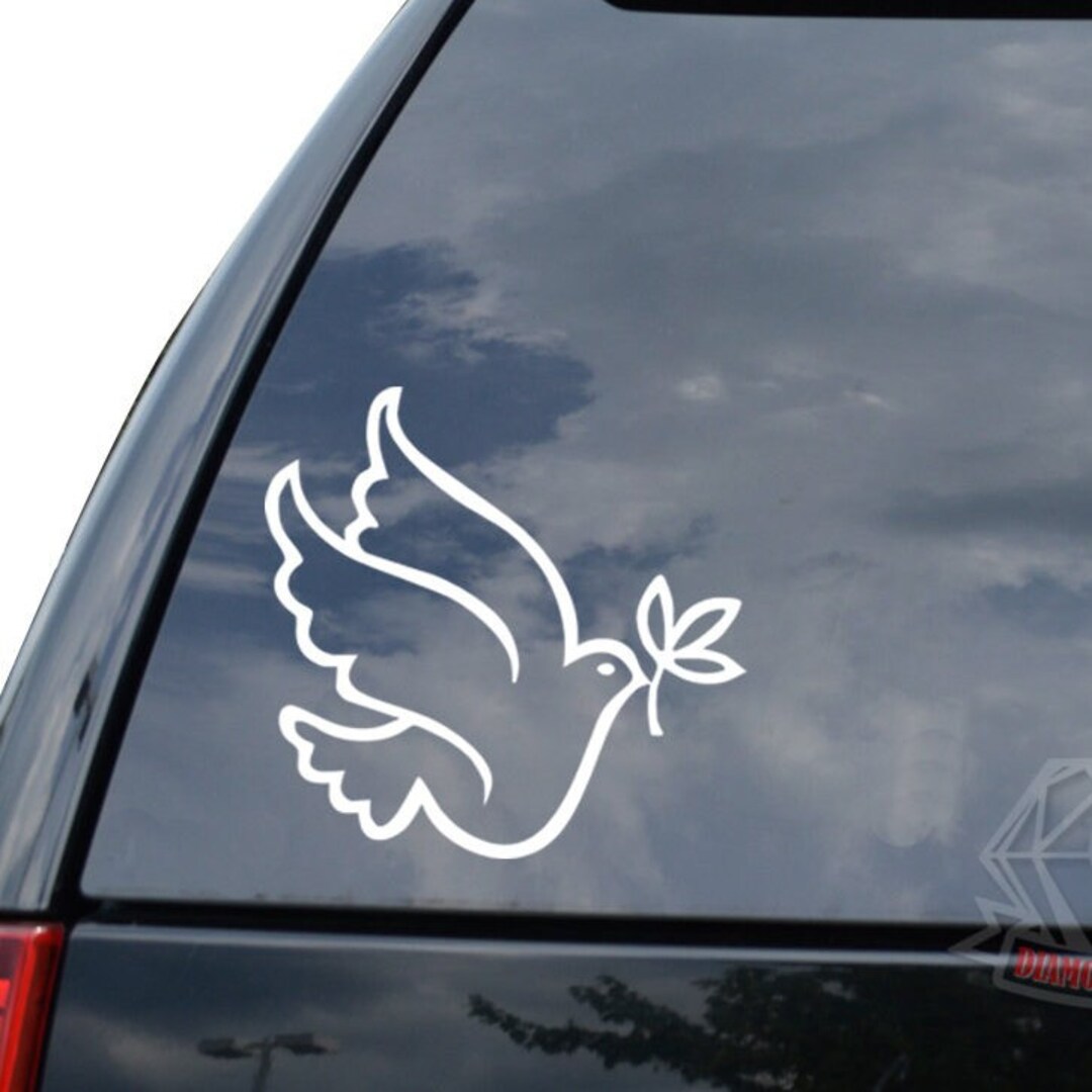 Dove Bird Peace Olive Branch Sticker Decal for Car Truck Motorcycle ...