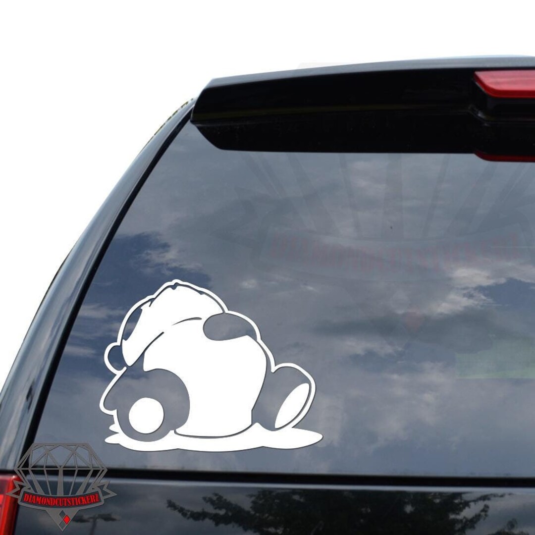 Lazy Sleeping Panda Bear JDM Racing Motorsports Sticker Decal for Car Truck Motorcycle Window ...