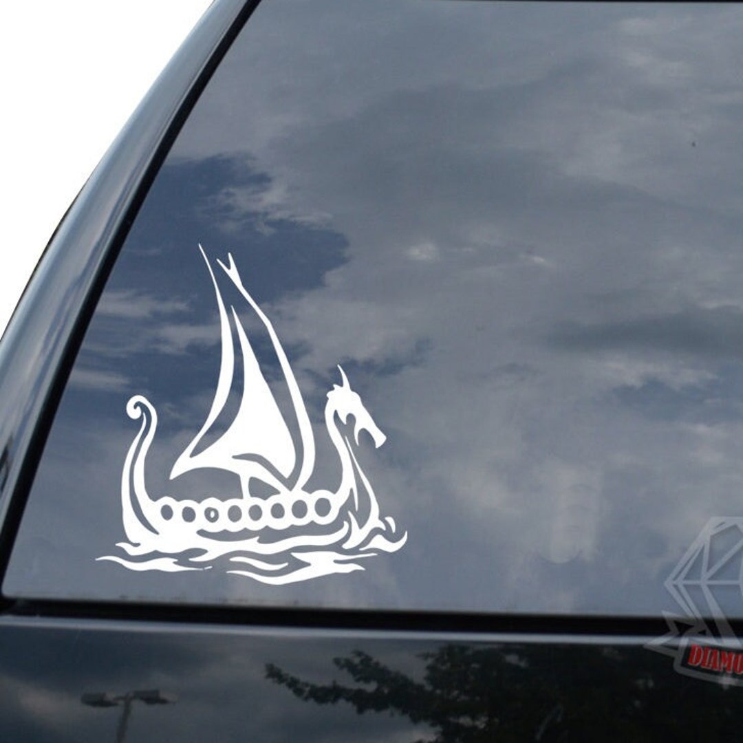 Norse Viking Ship Nordic Sticker Decal for Car Truck Motorcycle Window ...