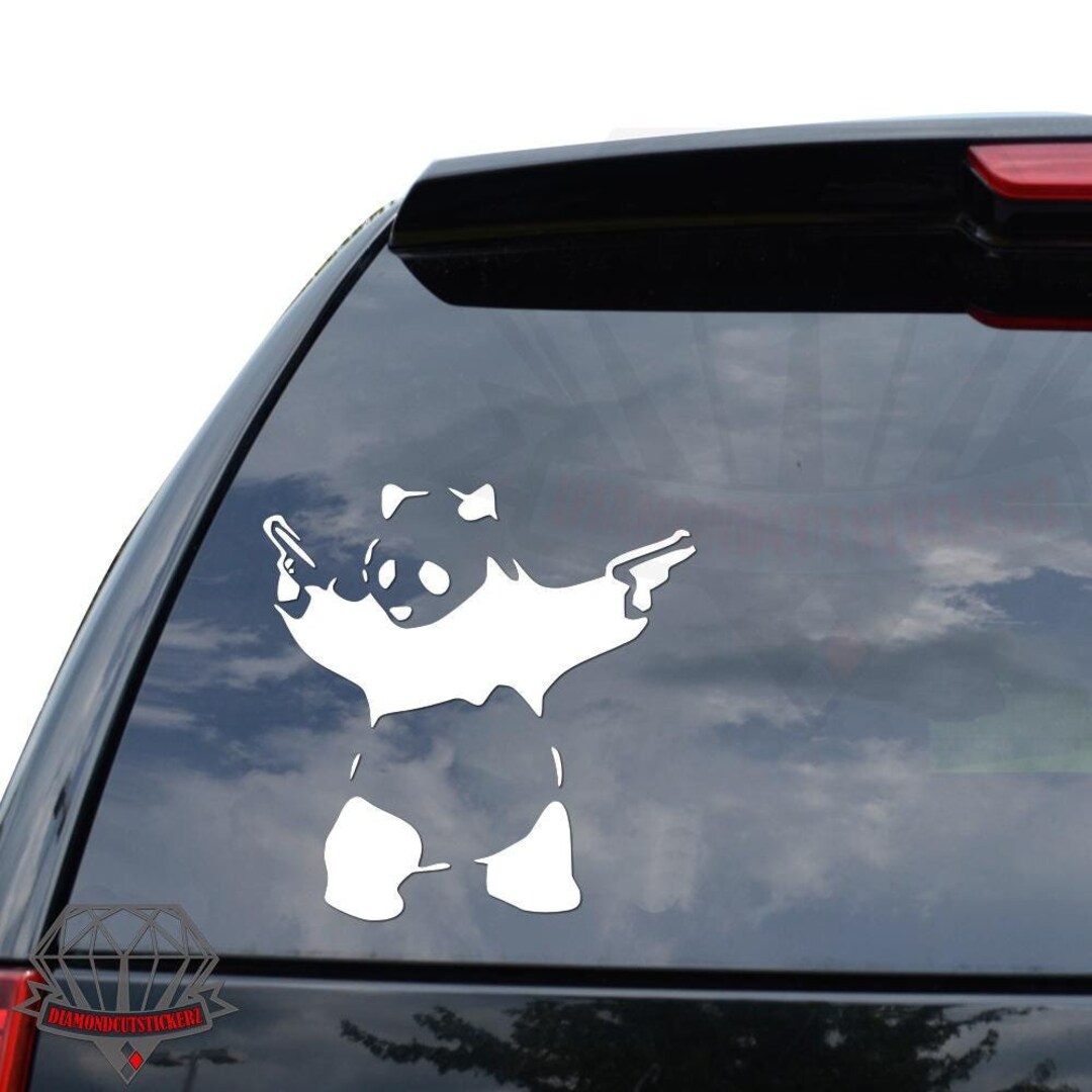 JDM Panda Bear Guns Japanese Motorsports Racing Sticker Decal for Car ...