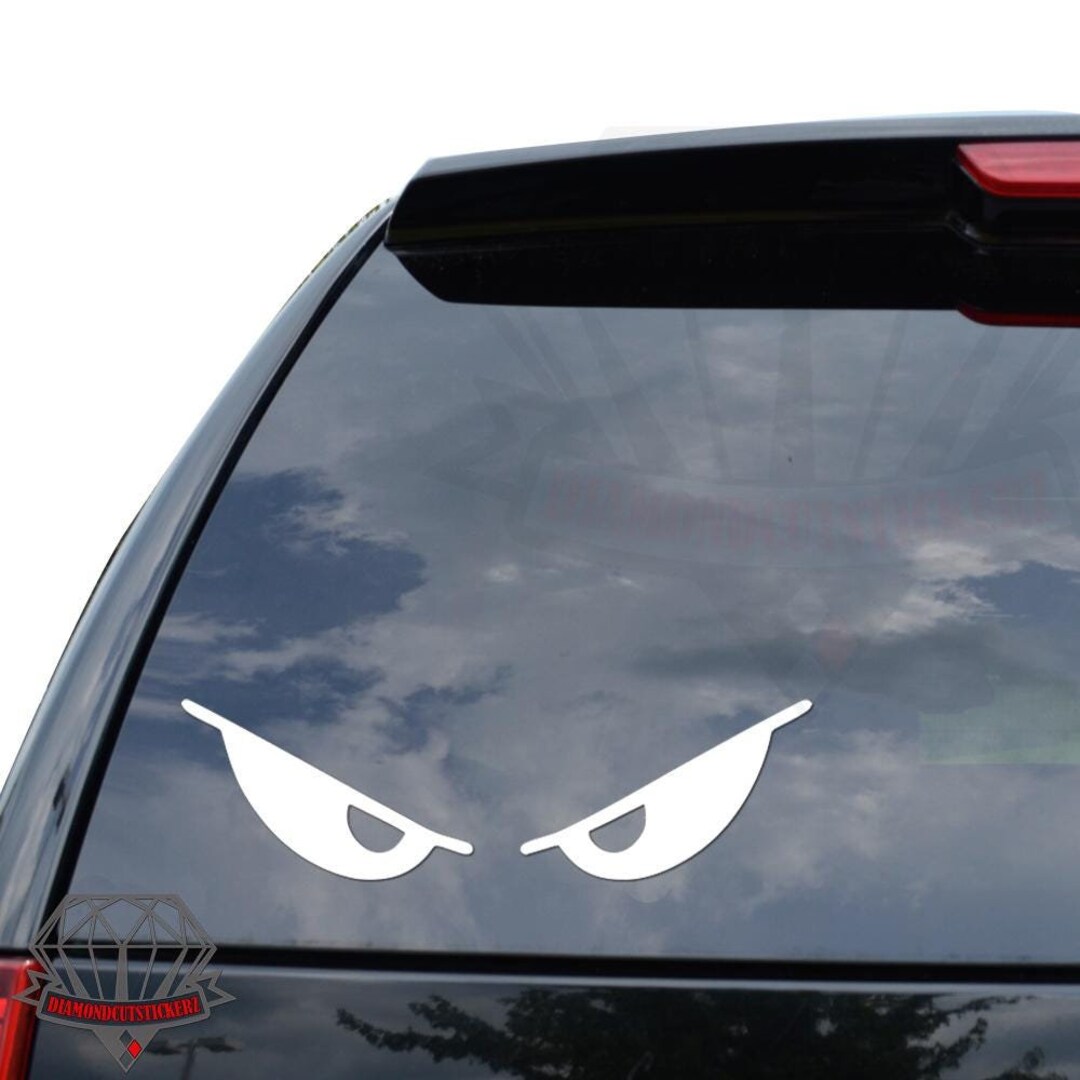 Angry Mean Eyes Staring Sticker Decal for Car Truck Motorcycle Window ...