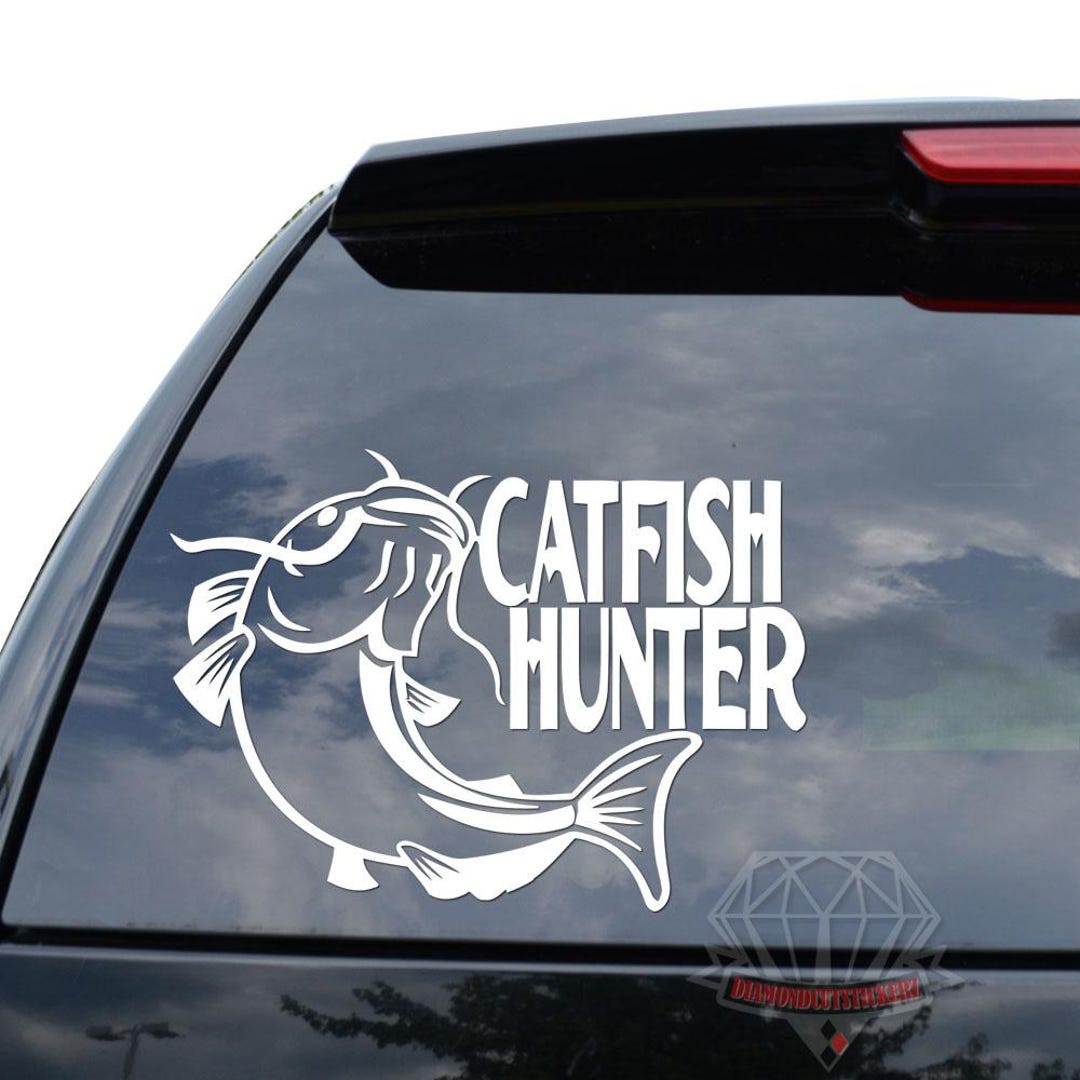 Catfish Hunter Fish Fishing Fisherman Sticker Decal #2 for Car Truck ...