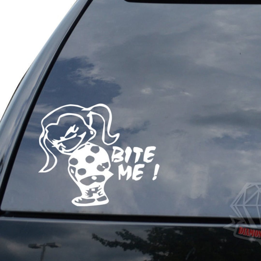 Bad Girl Mooning Bite Me Bare Naked Butt Ass Sticker Decal for Car ...