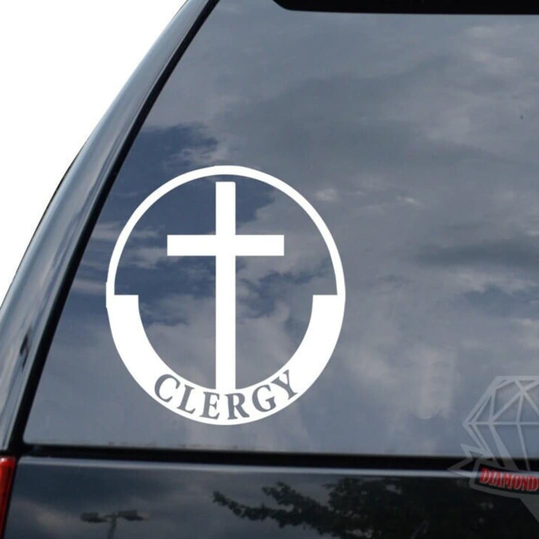 Christian Clergy Church Cross Mass Prayer Sticker Decal for Car Truck ...