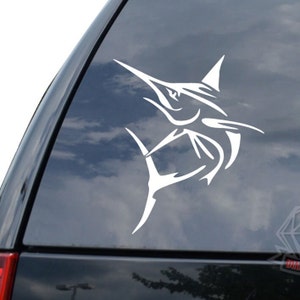 Tribal Art Marlin Fish Ocean Fishing Sticker Decal for Car Truck ...