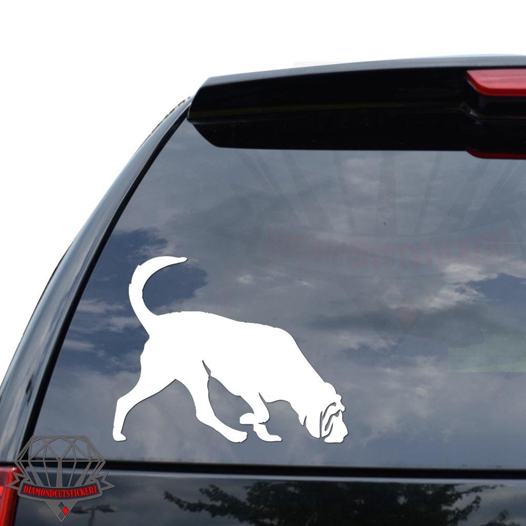 Bloodhound Hound Dog Sniffing Hunting Sticker Decal for Car Truck ...