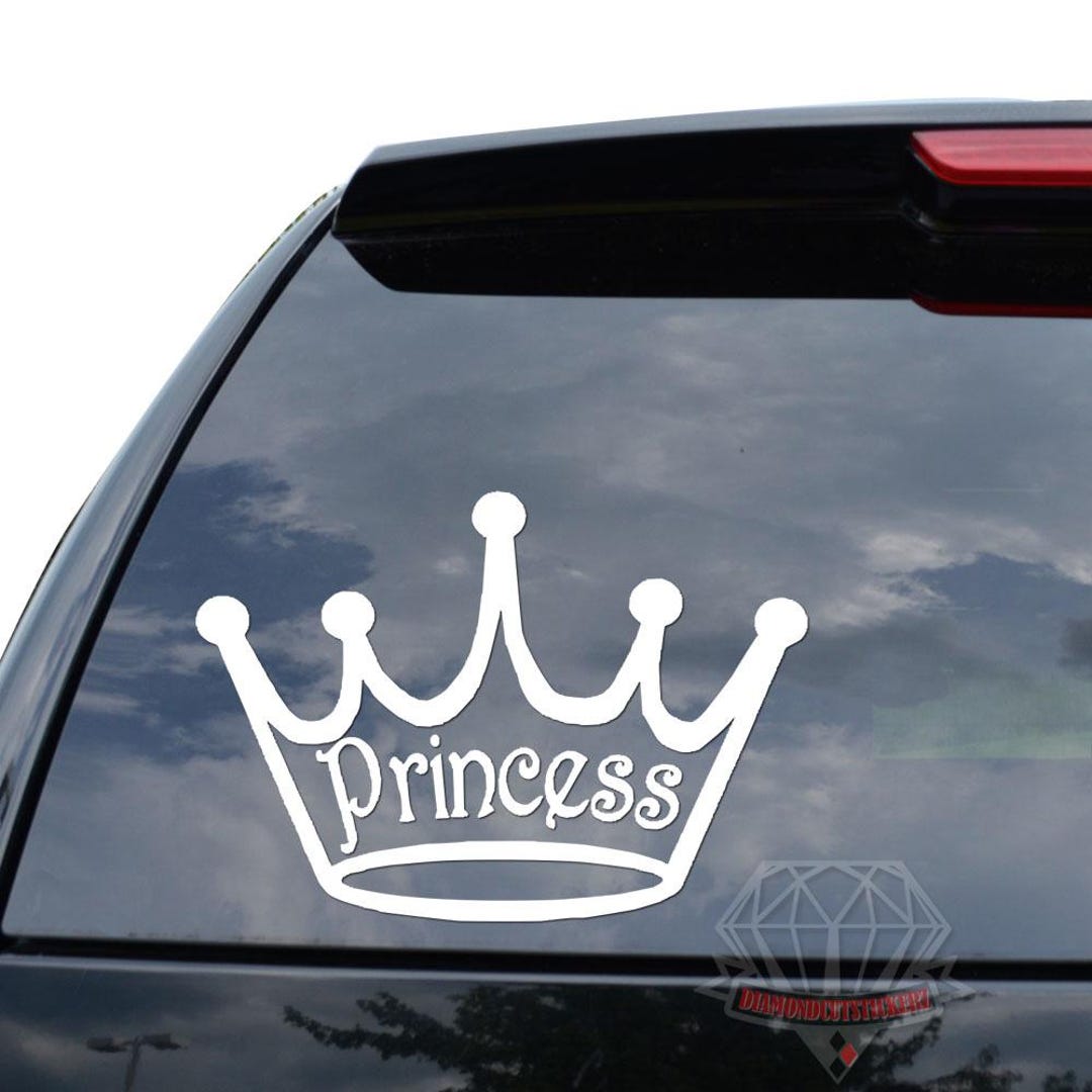 Princess Crown Sticker Decal for Car Truck Motorcycle Window Bumper ...