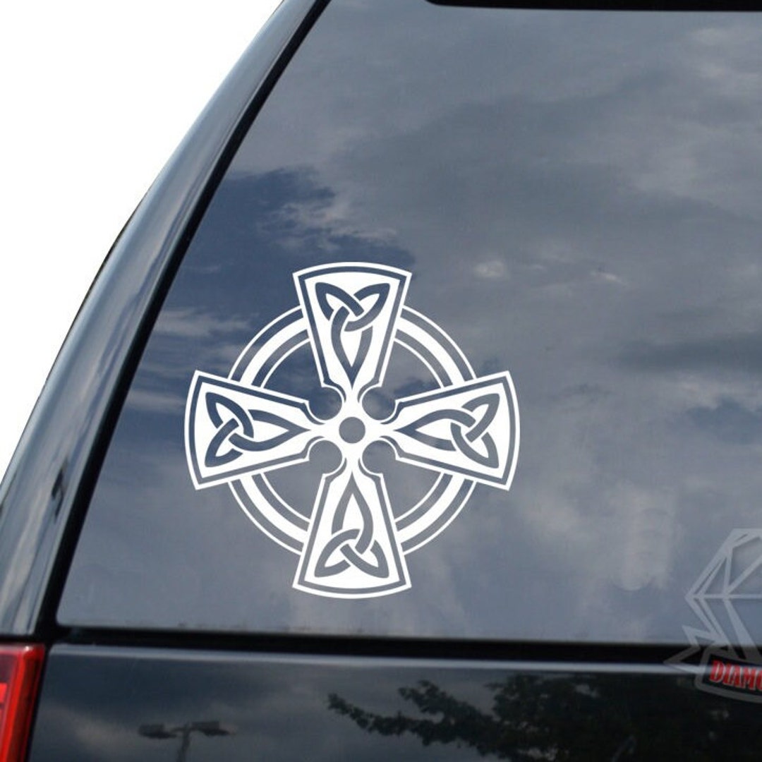 Irish Celtic Cross Christian Catholic Sticker Decal for Car Truck ...