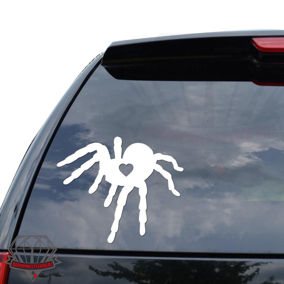 Tarantula Spider Web Arachnid Love Heart Animal Sticker Decal for Car ...