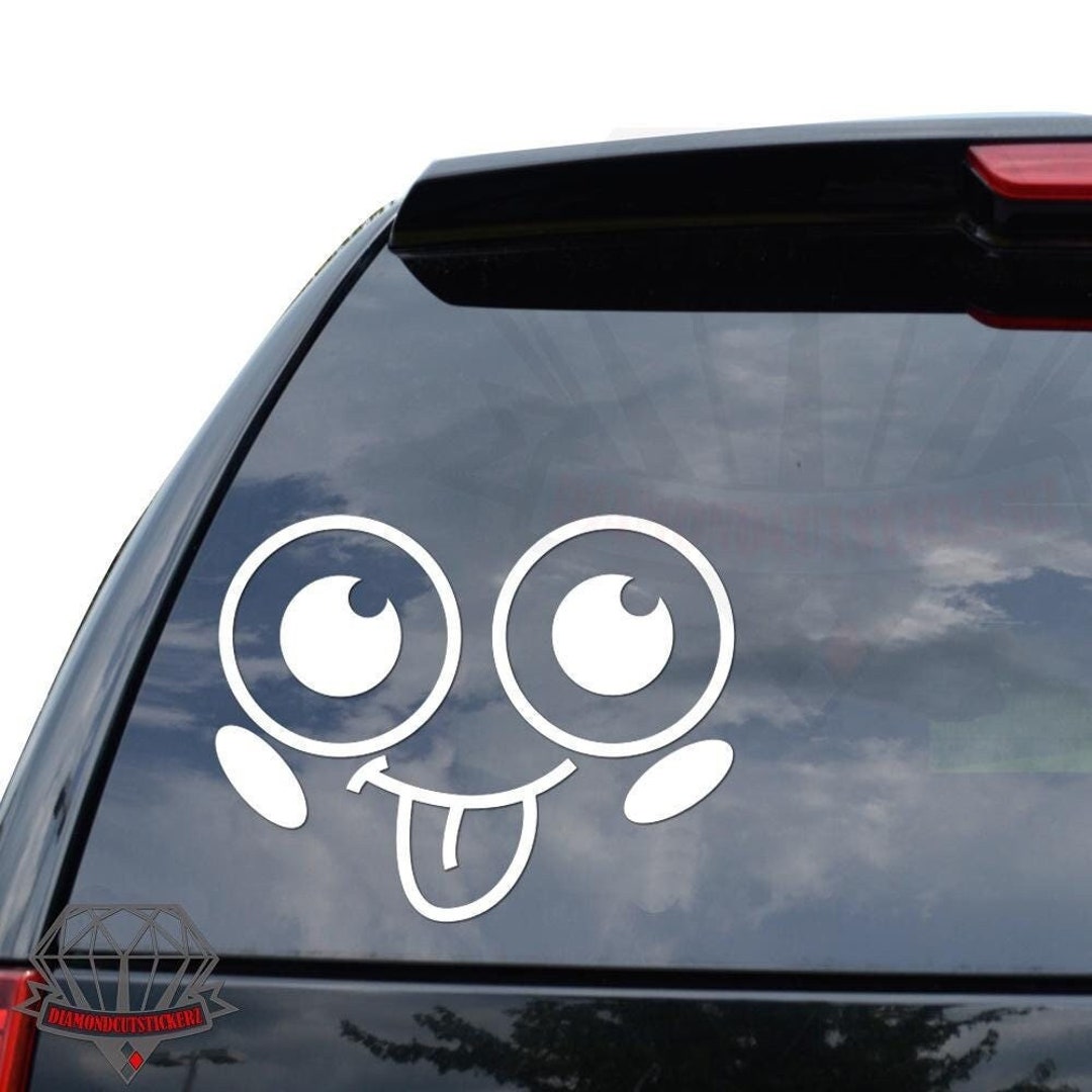 Cute Smiling Happy Face Wink Smile Sticker Decal for Car Truck ...