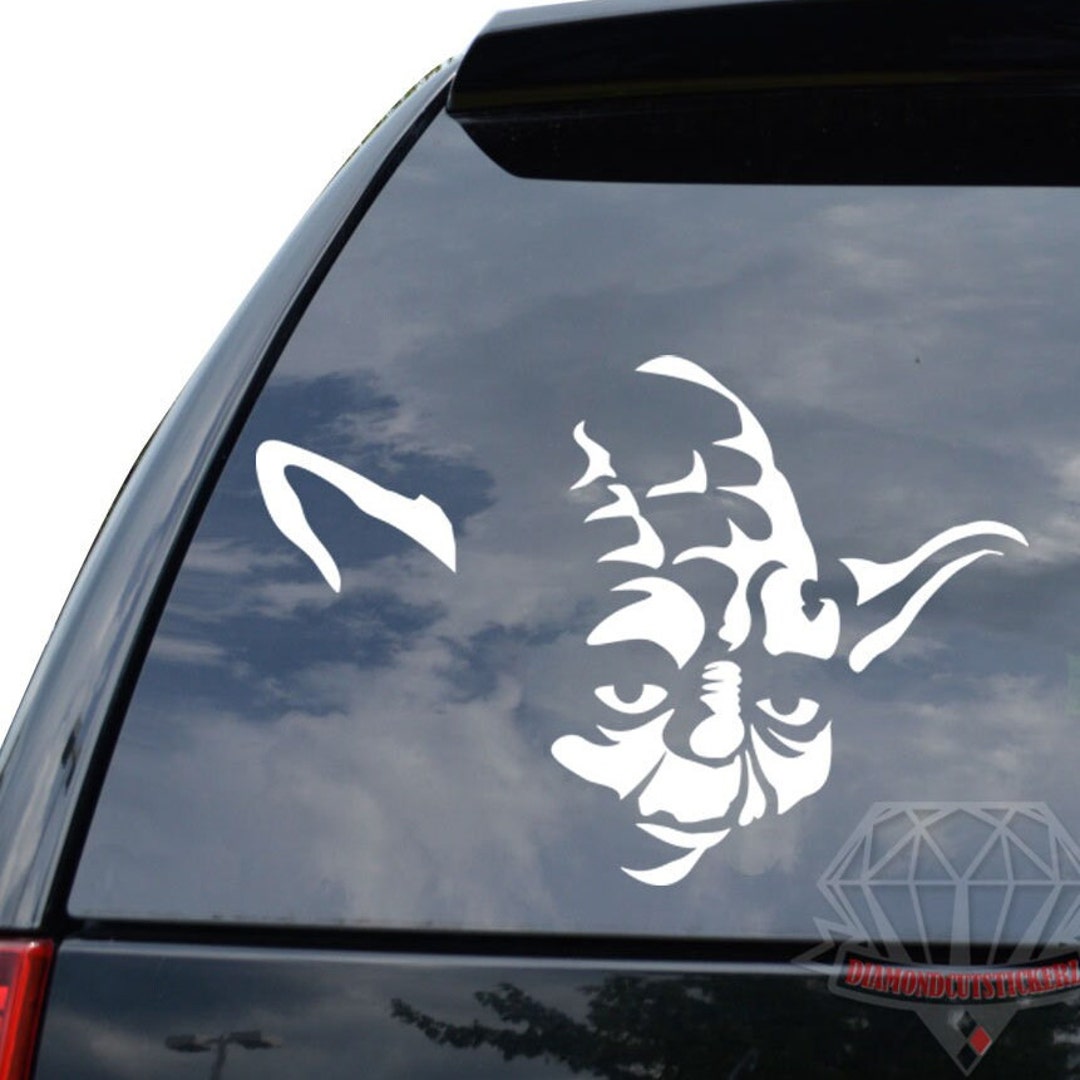 Yoda Face Head Jedi Master Force Sticker Decal for Car Truck Motorcycle ...