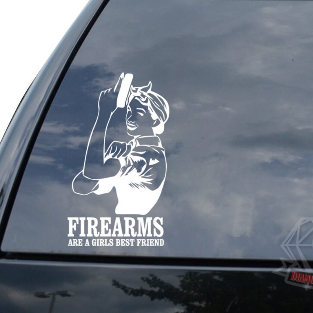 Firearms Are Girls Best Friend Gun Rifle Sticker Decal for Car Truck ...