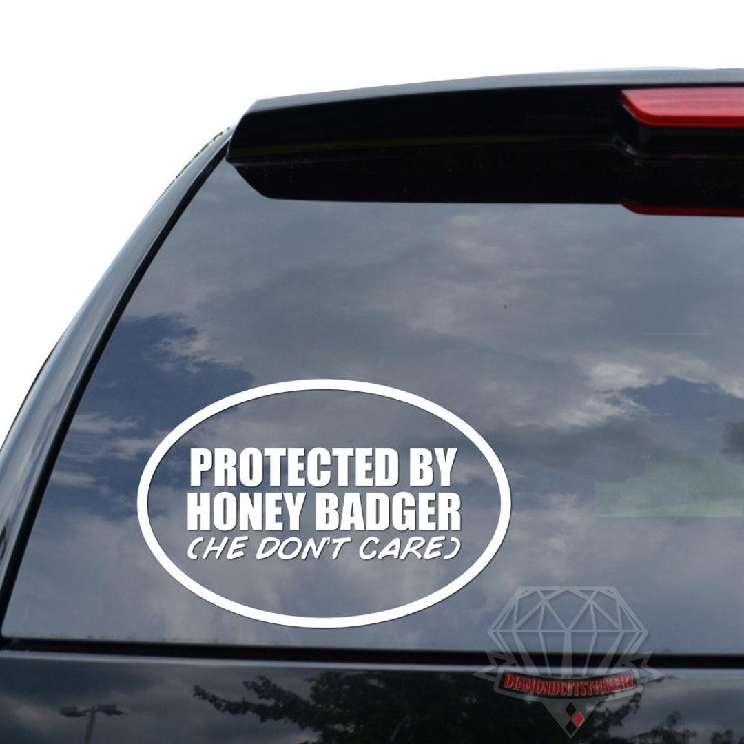 Warning Protected by Honey Badger Animal Sticker Decal for Car Truck ...