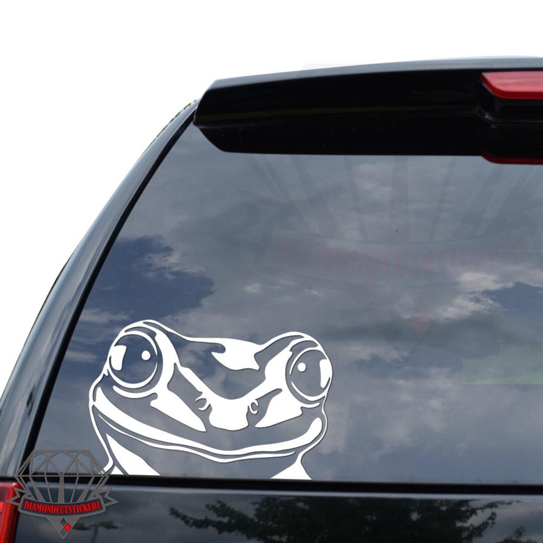 Frog Peeking Peeping Animal Wildlife Sticker Decal for Car Truck ...