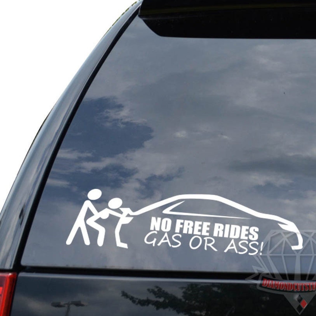 No Free Rides Gas or Ass JDM Japanese Motorsports Racing Sticker Decal ...