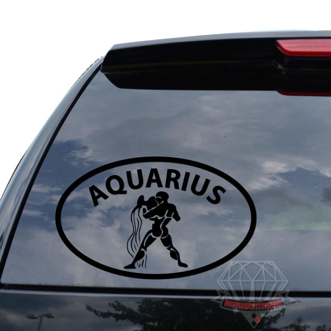 Aquarius Horoscope Zodiac Astrology Sign Sticker Decal for Car Truck ...