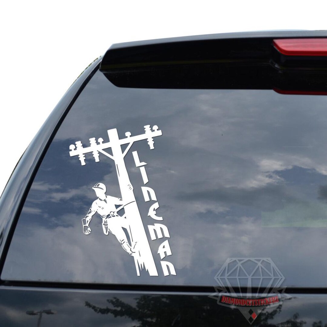 Lineman Electrician Electric Pole Sticker Decal for Car Truck ...