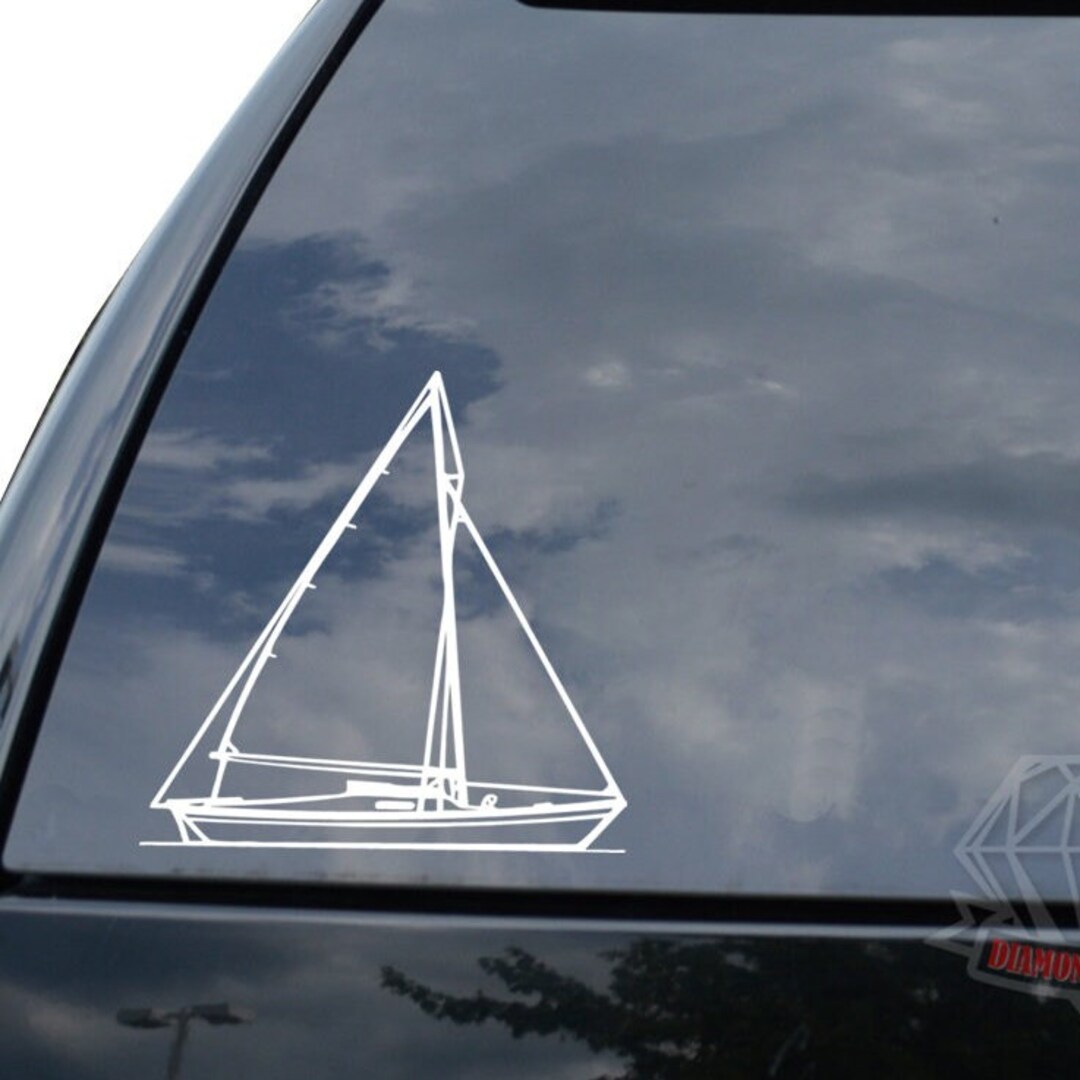 Sailboat Sailing Sail Sailor Navigation Sticker Decal for Car Truck ...