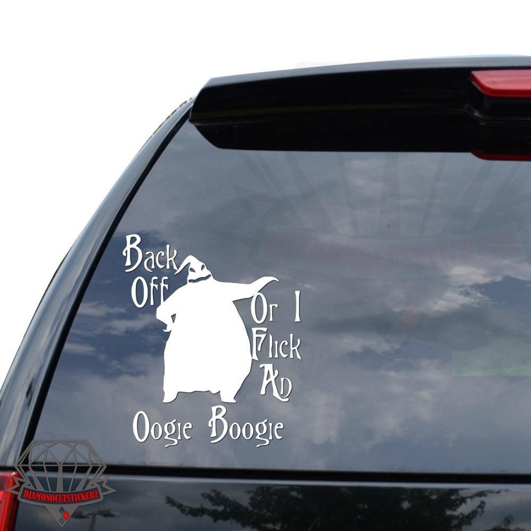Oogie Boogie Back off Tailgater Halloween Spook Sticker Decal for Car ...