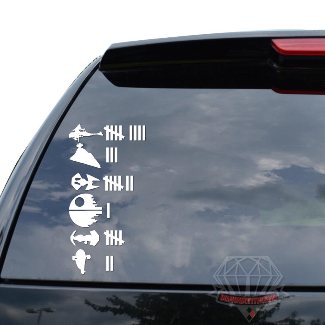 Starships and Vehicles Empire Kill Count Style 3 Sticker Decal for Car ...