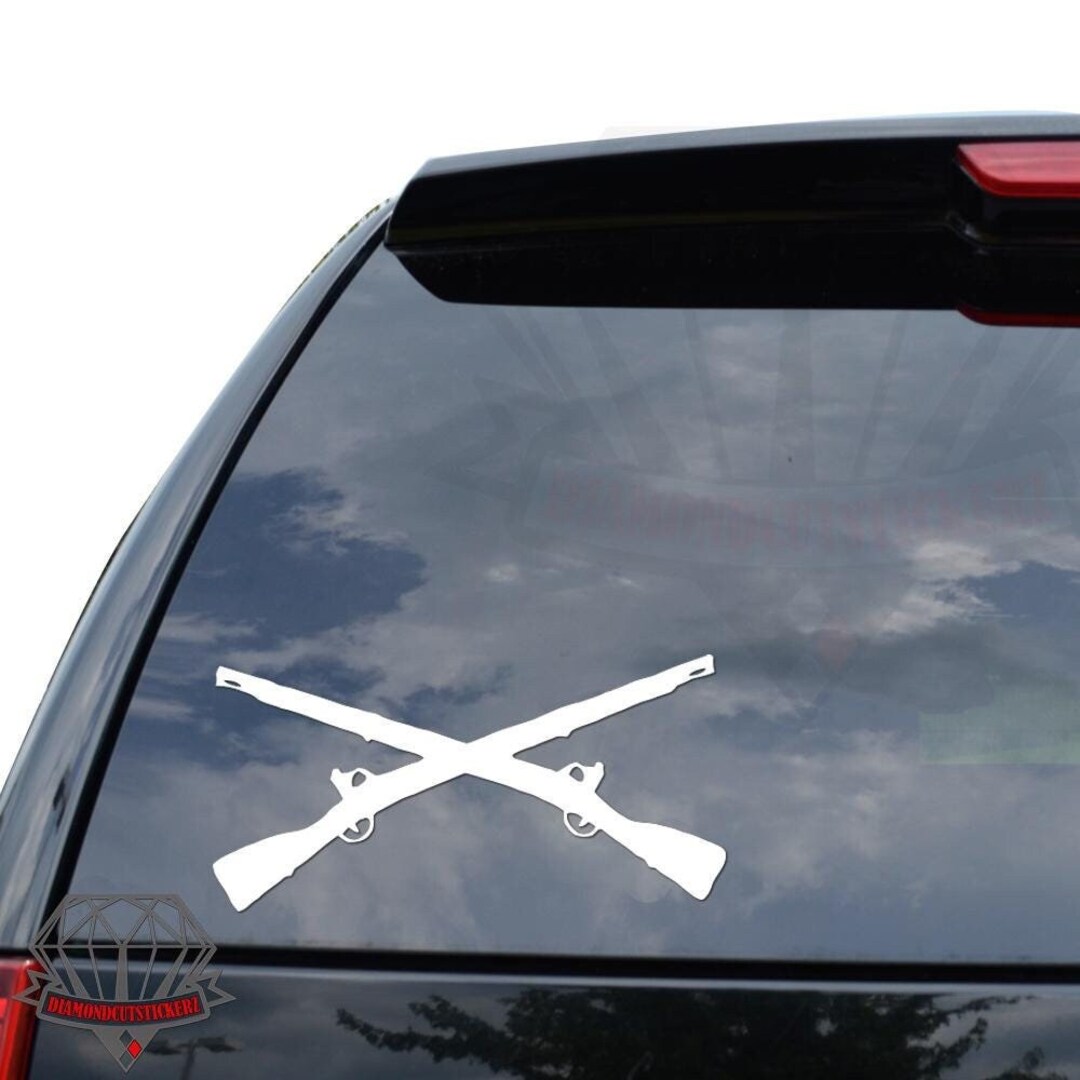 Army Infantry Crossed Rifle Musket Military Soldier Sticker Decal for ...