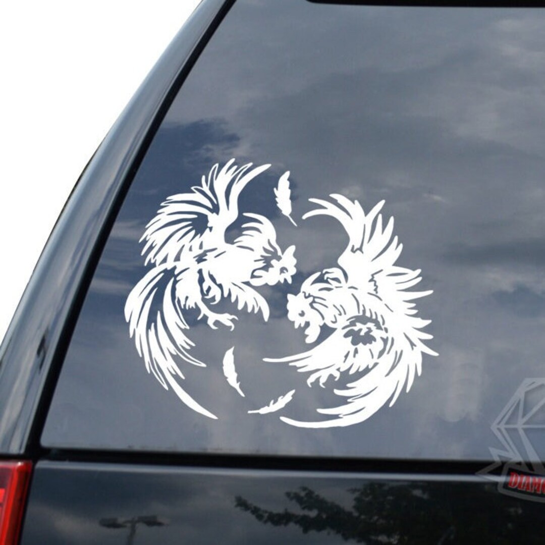 Cockfight Rooster Chicken Hen Cockfighting Sticker Decal for Car Truck ...
