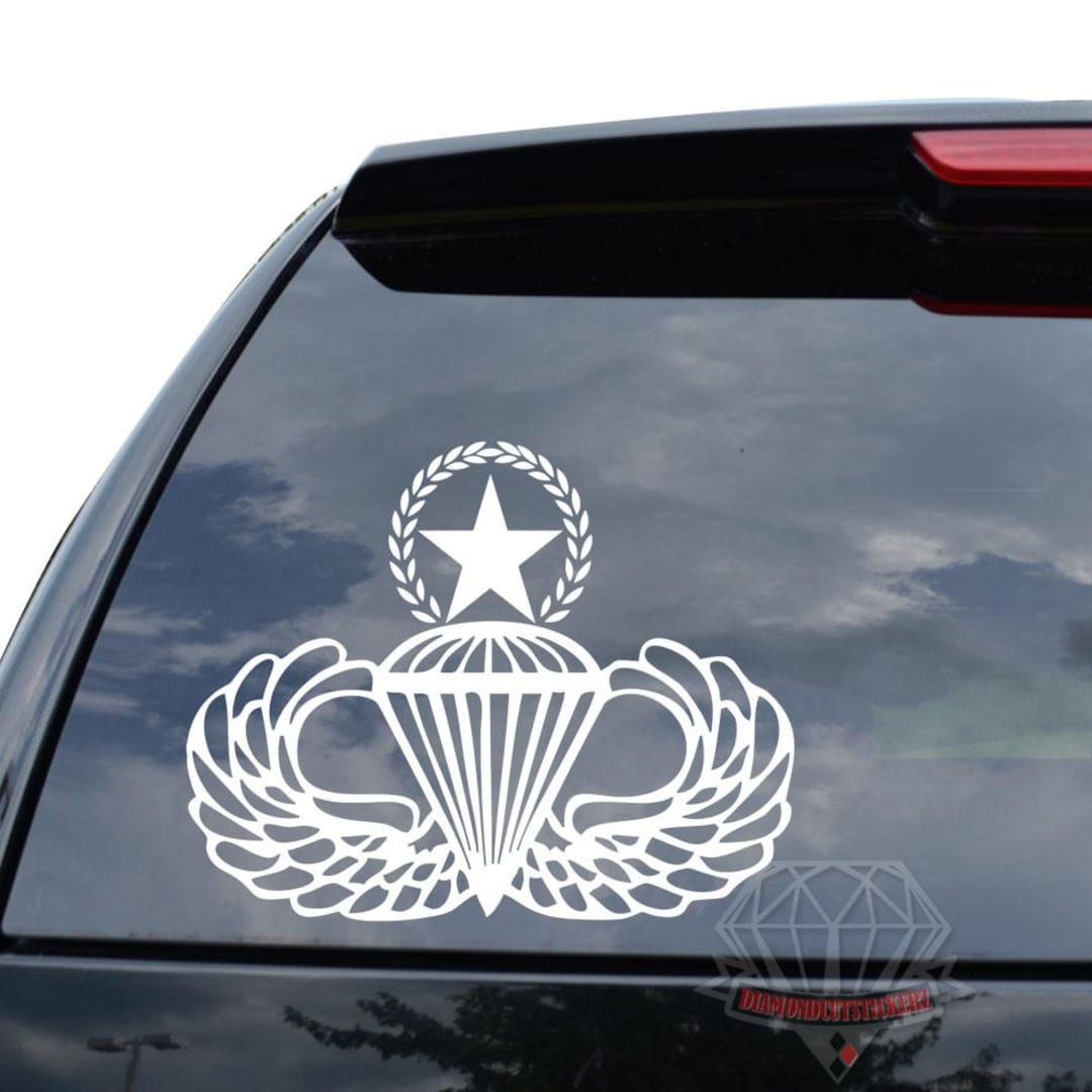 Master Jump Parachuting Parachute Wings Army Paratrooper Sticker Decal ...