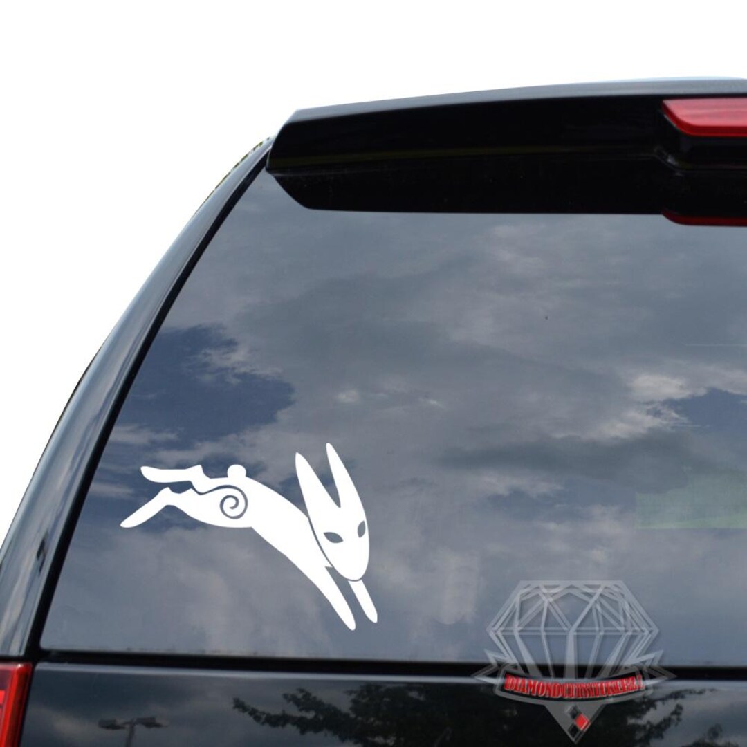 Rabbit Bunny Running Jumping Sticker Decal for Car Truck Motorcycle ...