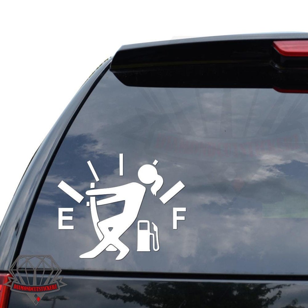 Funny Girl Fighting Gas Fuel Gauge Sticker Decal Sticker Decal for Car ...