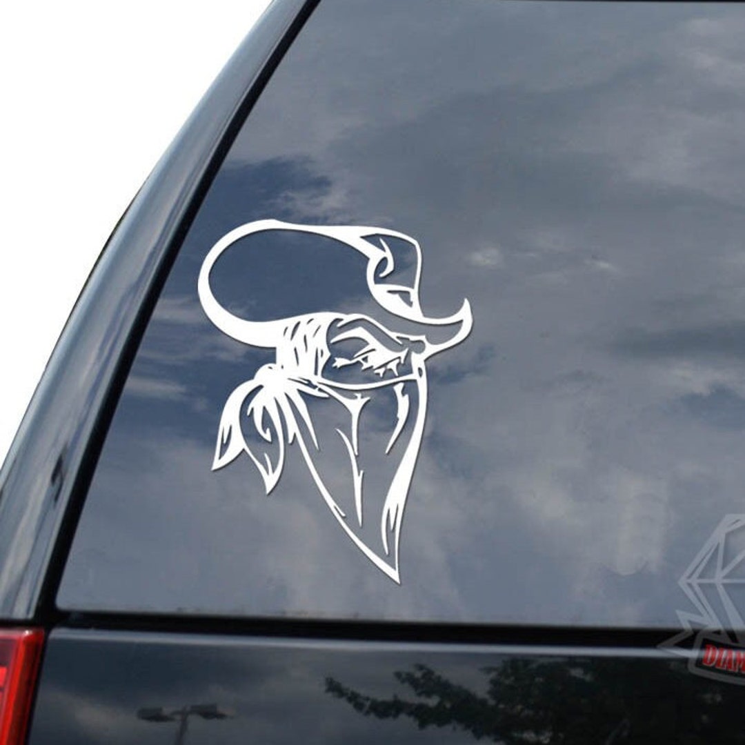 Bandit Outlaw Cowboy Western Gangster Sticker Decal for Car Truck ...