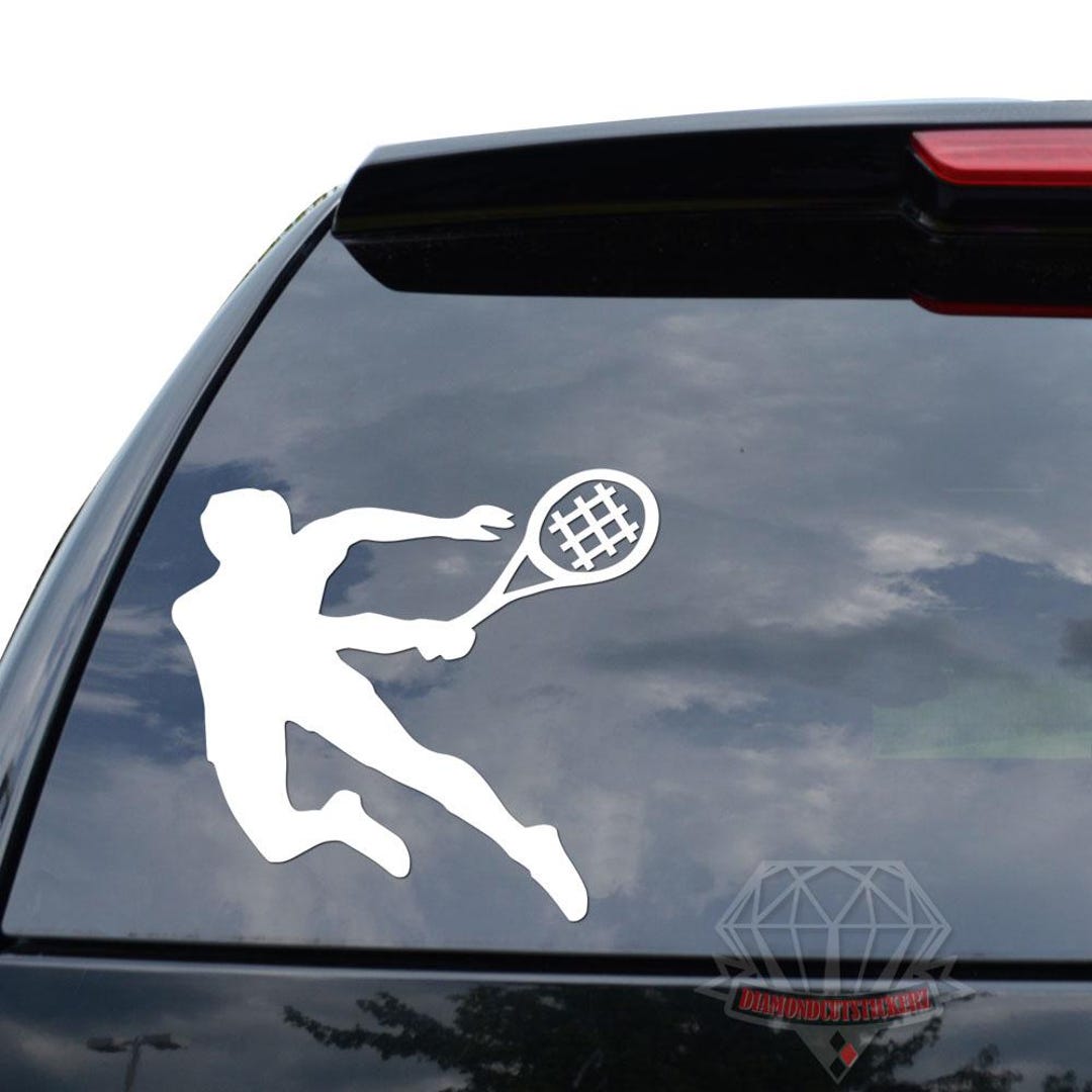 Tennis Player Sport Sticker Decal for Car Truck Motorcycle Window ...