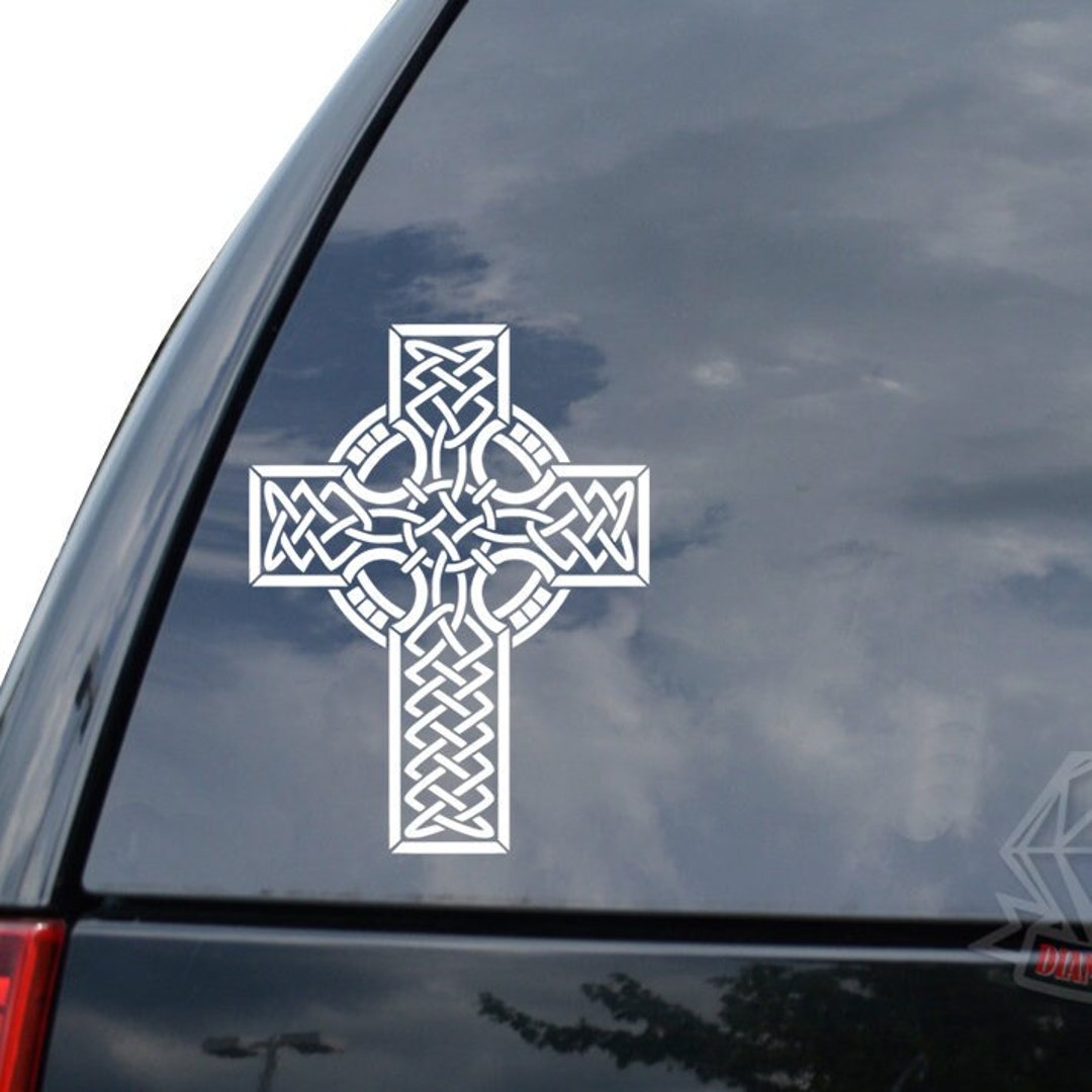Christian Celtic Cross Catholic Religion Sticker Decal for Car Truck ...