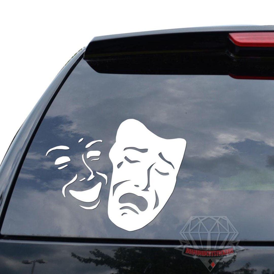Theater Mask Theatre Comedy Tragedy Actor Actress Sticker Decal #4 for ...